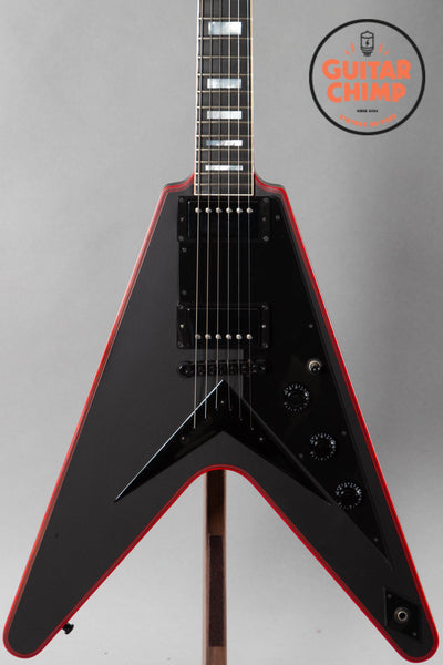 2017 Gibson Custom Shop Flying V Custom Satin Red Widow | Guitar Chimp